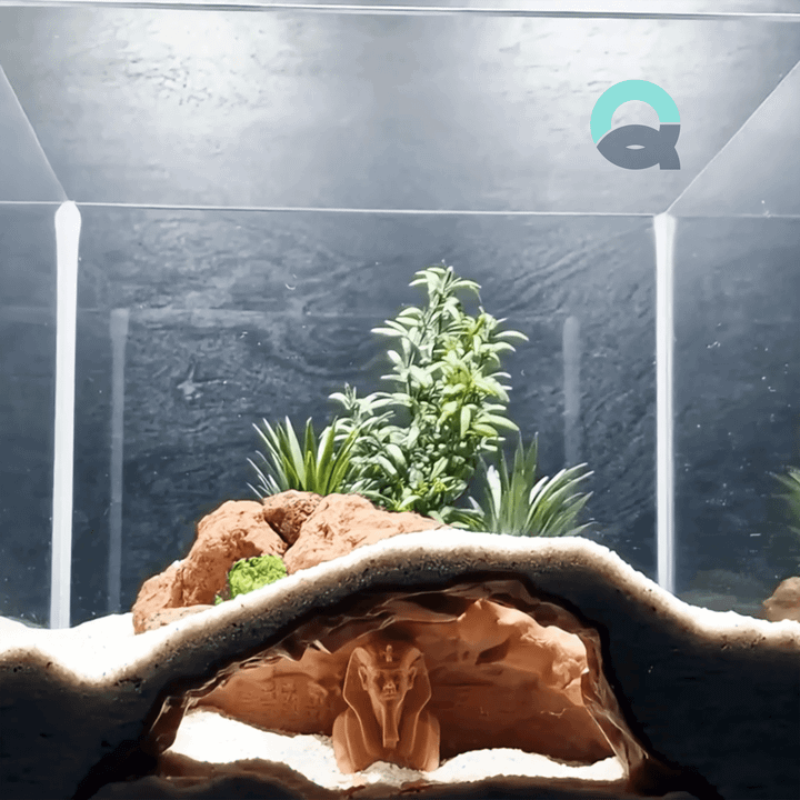 3D Printable Underground Reptile and Fish Cave - Egypt Theme, Aquarium & Terrarium Decor, Grotto ...